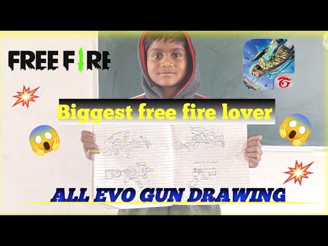 All Evo Gun drawing 😱 | freefire max | #freefire #drawing #students ...