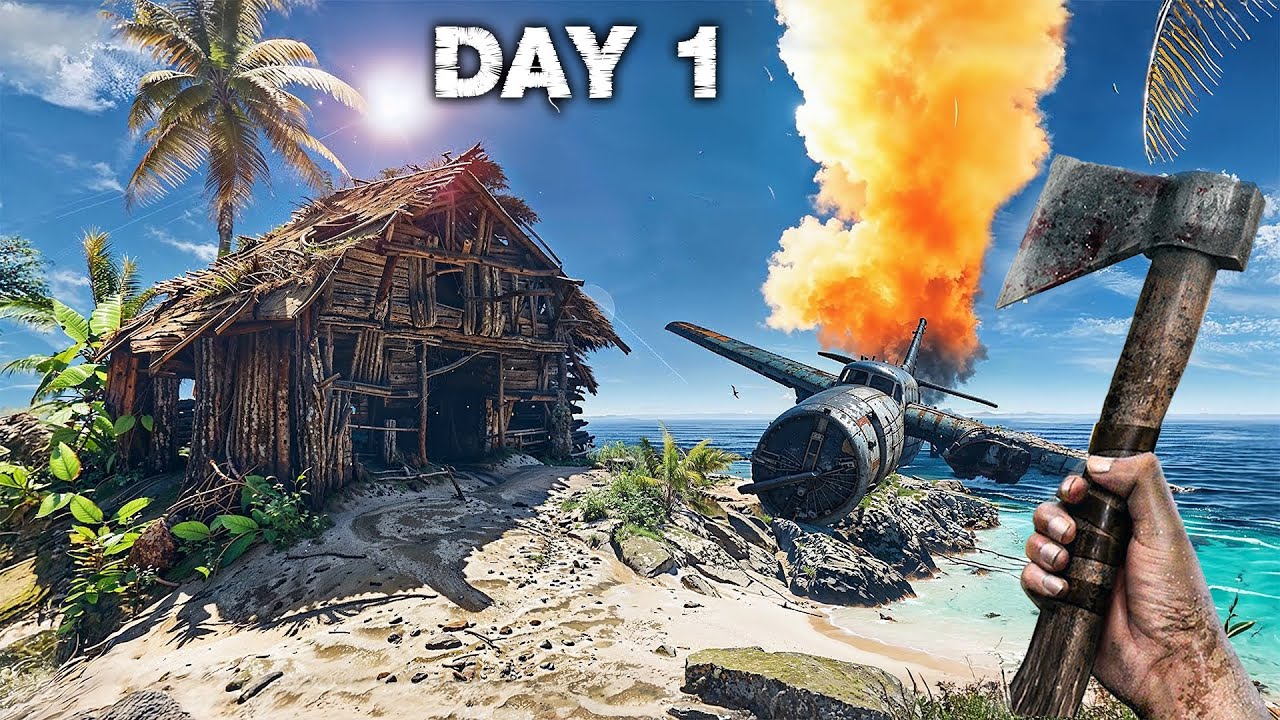 DAY 1 - A Terrifying NEW Survival Island Game... | Project Castaway ...
