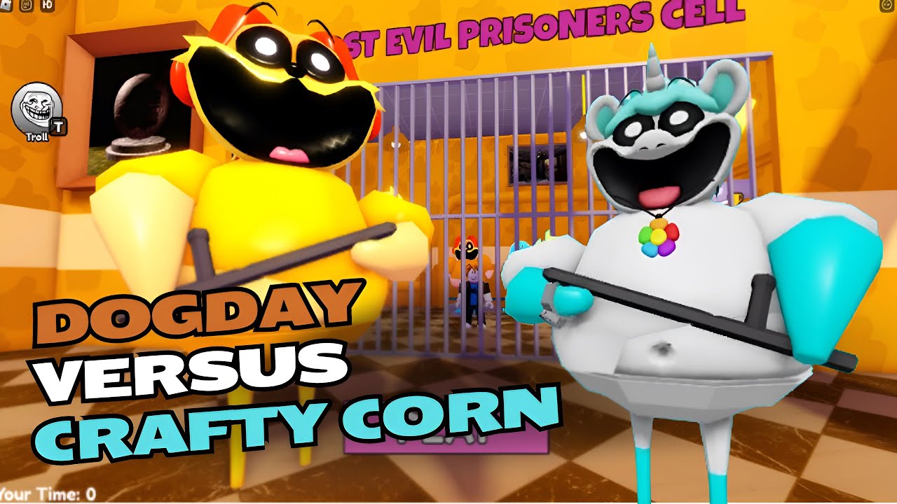DOGDAY VS CRAFTY CORN BARRY’S PRISON RUN | SCARY OBBY | ROBLOX #roblox ...