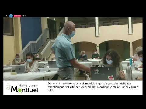 CM Montluel 10 juin 2021 - Albane Colin répond aux intimidations de M. Daubié, Maire de Montluel ...