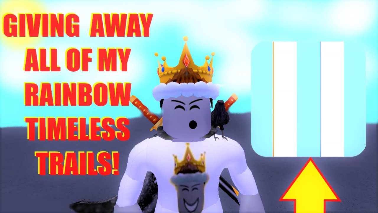 GIVING AWAY all of my RAINBOW TIMELESS TRAILS in SPEED CITY! (Roblox ...