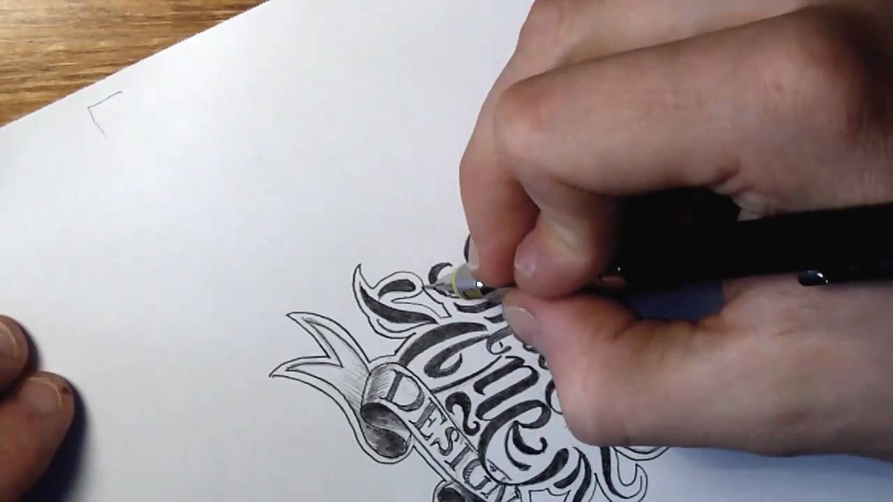 Theosone Custom Lettering sketch - YouTube