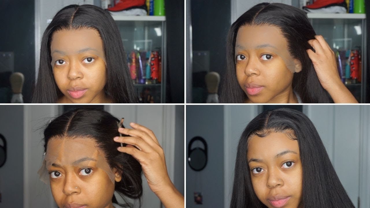 INSTALLING BEST SILKY STRAIGHT HAIR FRONTAL WIG | DONMILY HAIR - YouTube