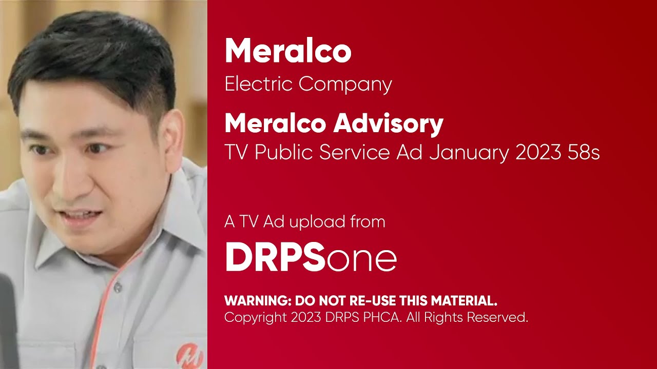 Meralco Advisory TV Public Service Ad January 2023 58s - YouTube