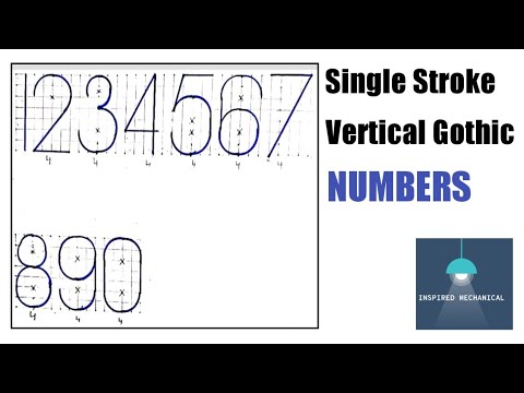 Single Stroke Vertical Gothic Numbers - YouTube