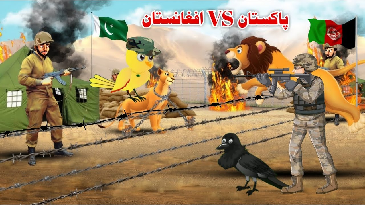 Pakistan VS Afghanistan War | Pashto Cartoon 2025 | Meena Chirya ...
