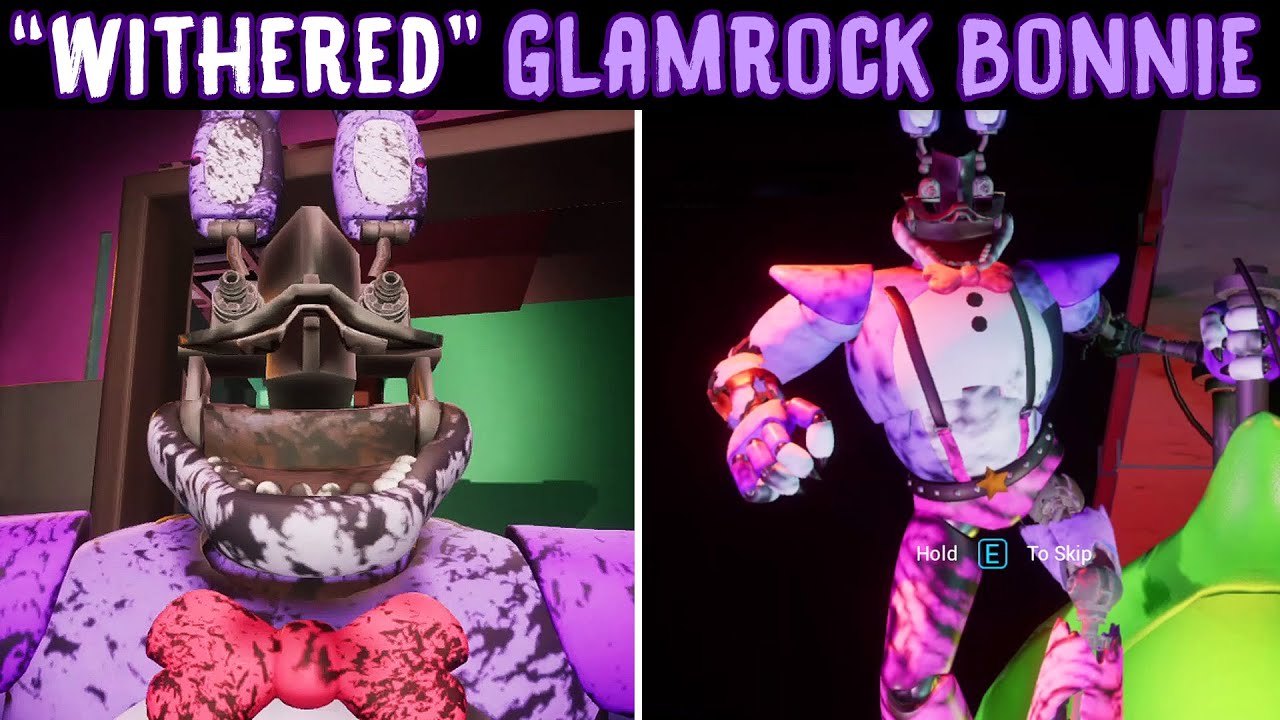 Glamrock Bonnie iconic Withered FNAF 2 form! - YouTube