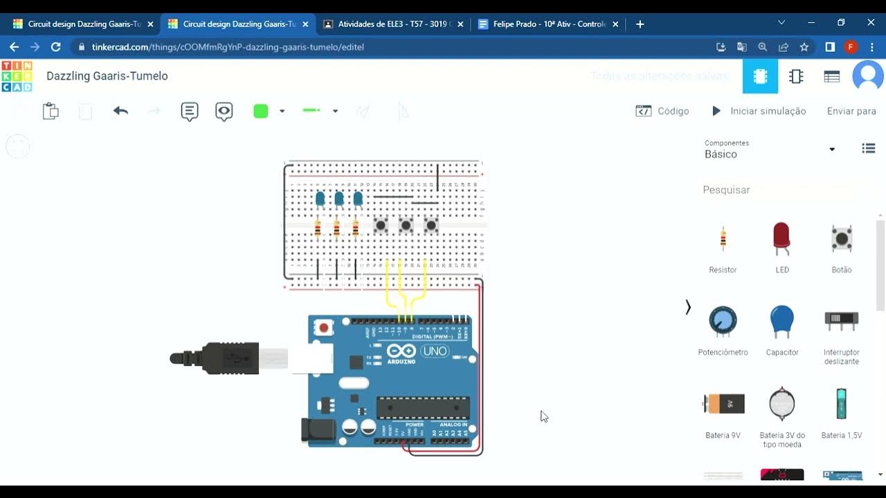 Circuit design Dazzling Gaaris Tumelo Tinkercad Google Chrome 2023 05 24 15 29 53 - YouTube
