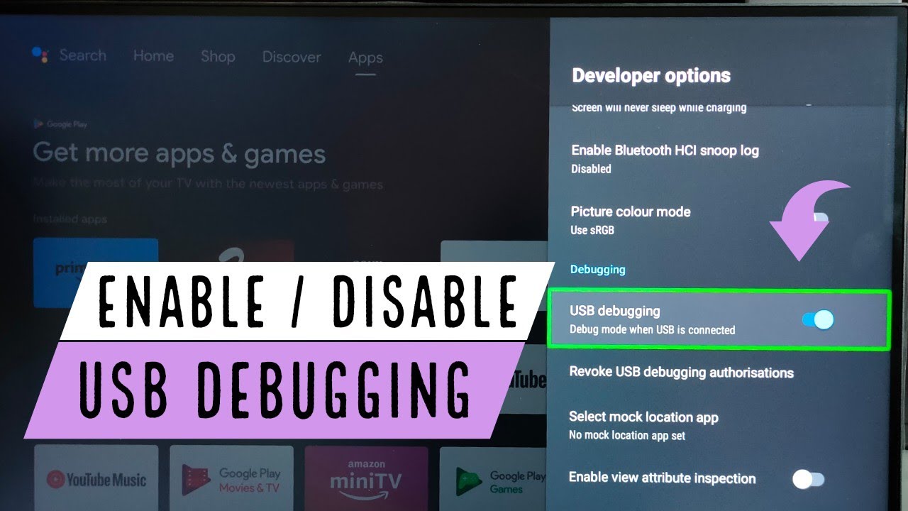 NOKIA Android TV : How to Enable or Disable USB Debugging Mode - YouTube