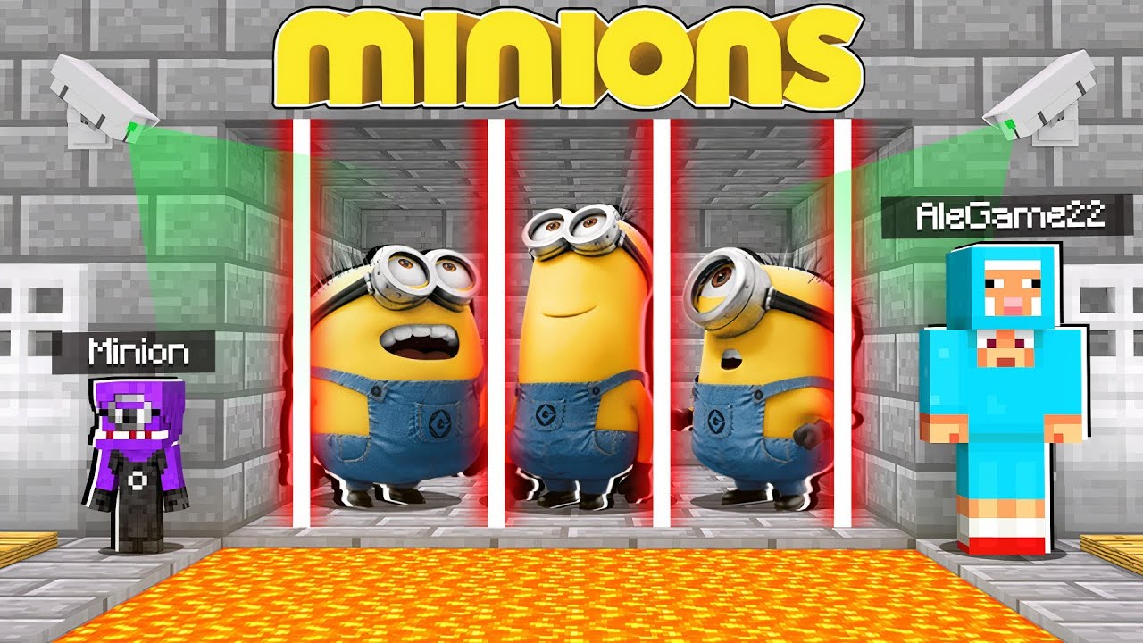 SOBREVIVÍ dentro de la BASE SECRETA de los MINIONS de MINECRAFT - YouTube
