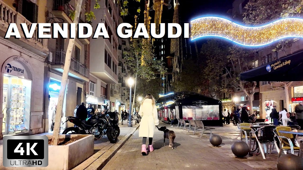 [4K, 60ftps] Barcelona en Navidad 🎄 Recorrido a Pie por la Avenida ...