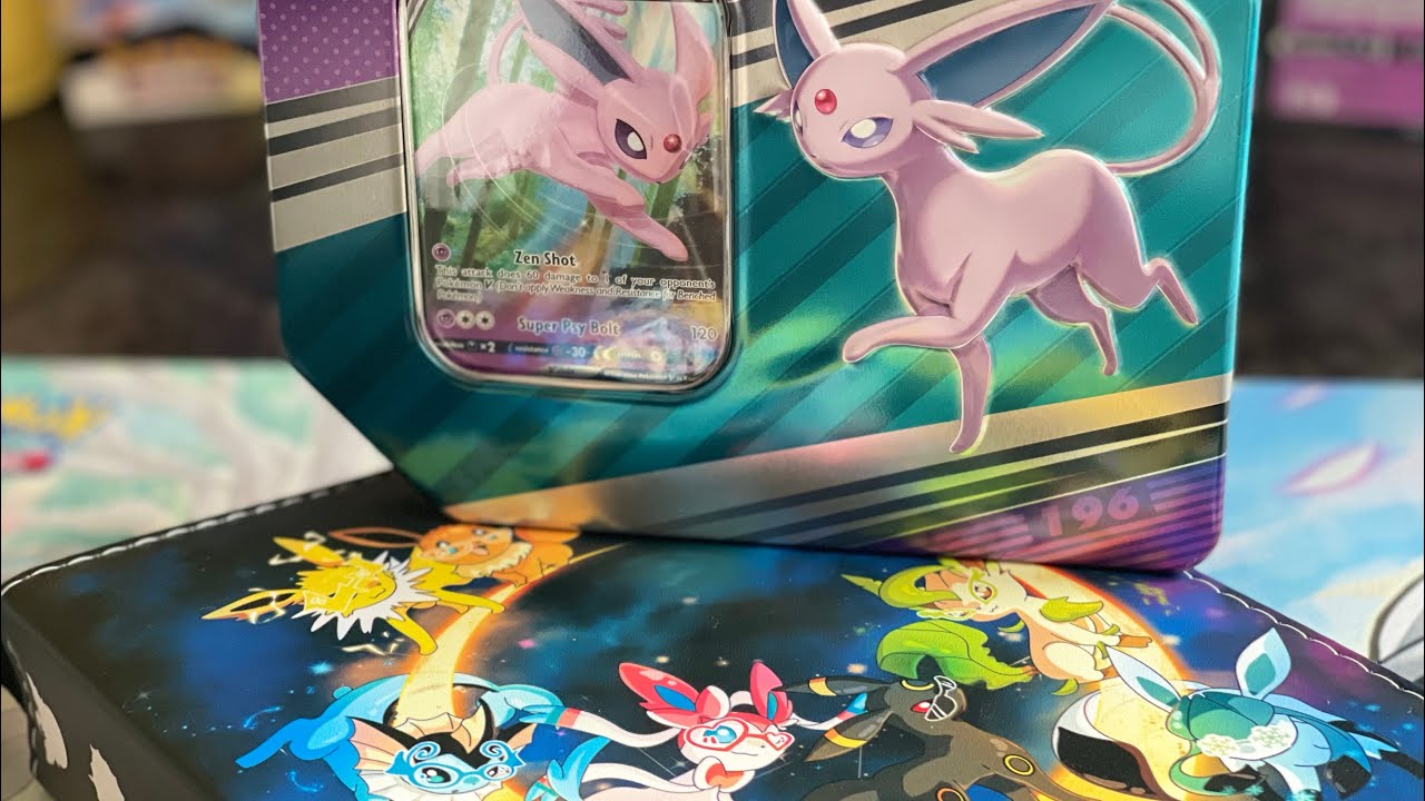 Unboxing Espeon V Spring Heroes 2022 Tin | Pokémon Cards | TCG ...