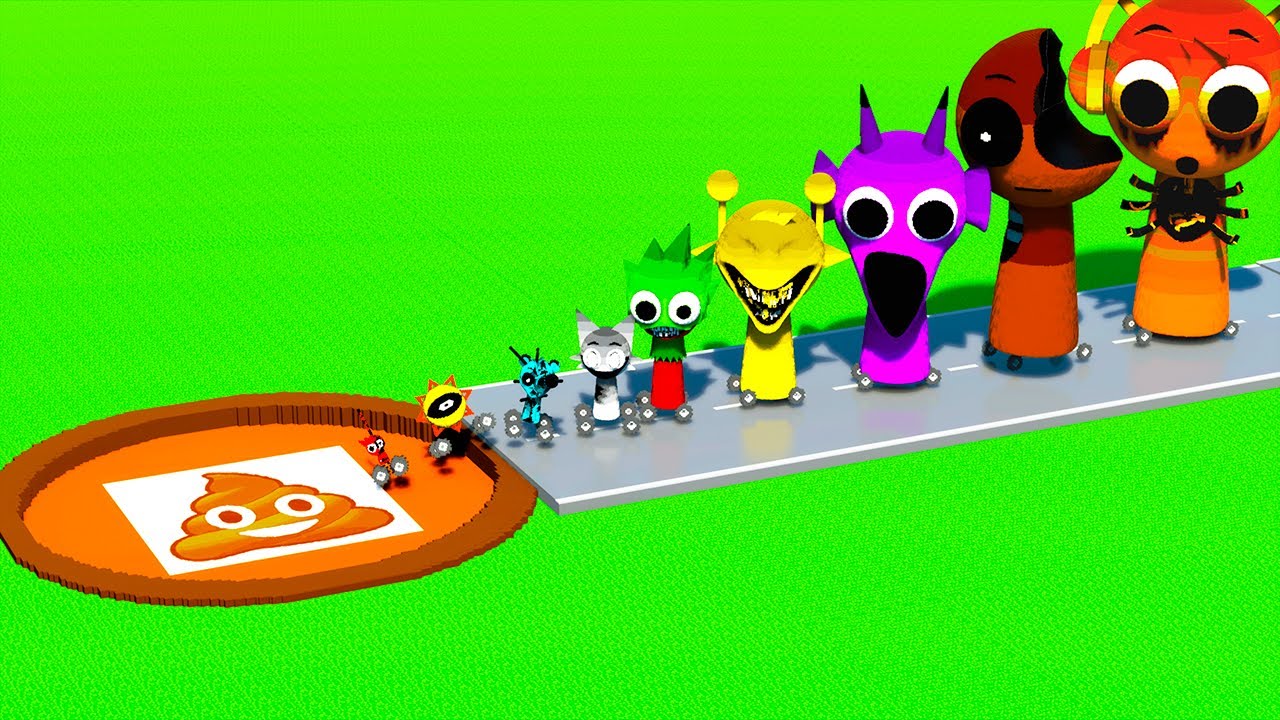 ¡SPRUNKI de TERROR cae en el PORTAL de CACA! - YouTube