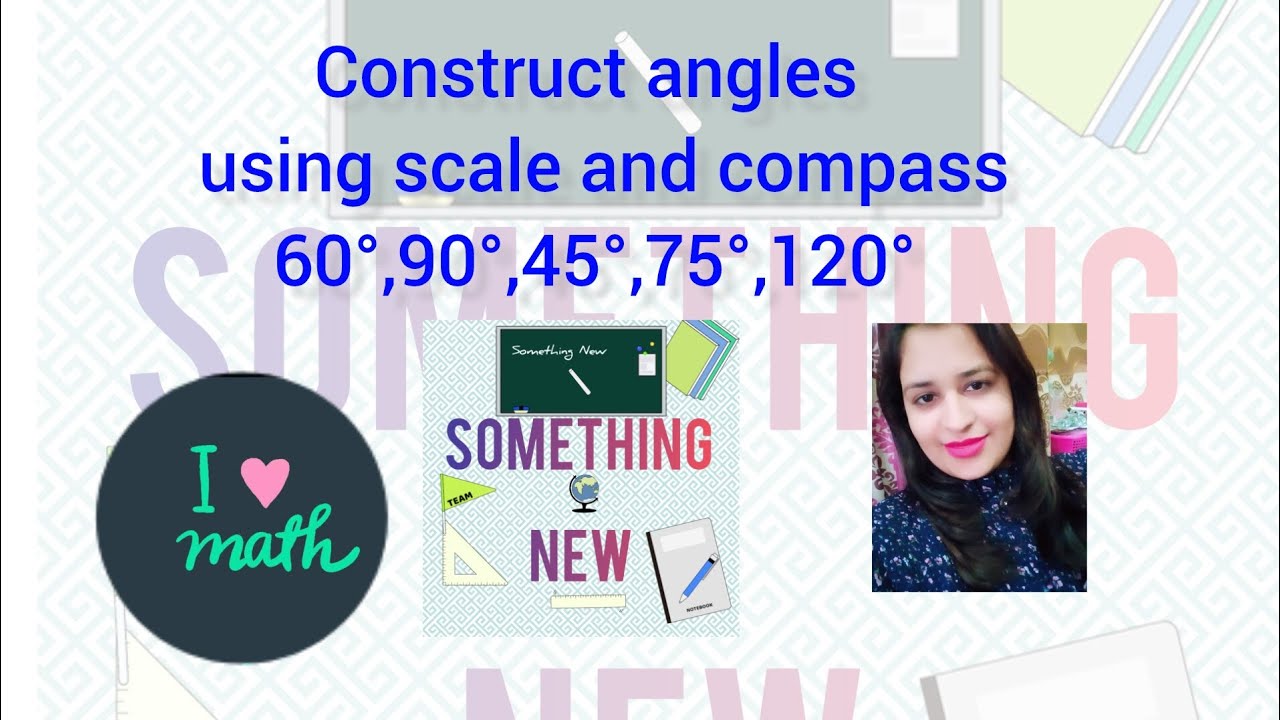 Construct angles with scale and compass #education #maths #angles # ...