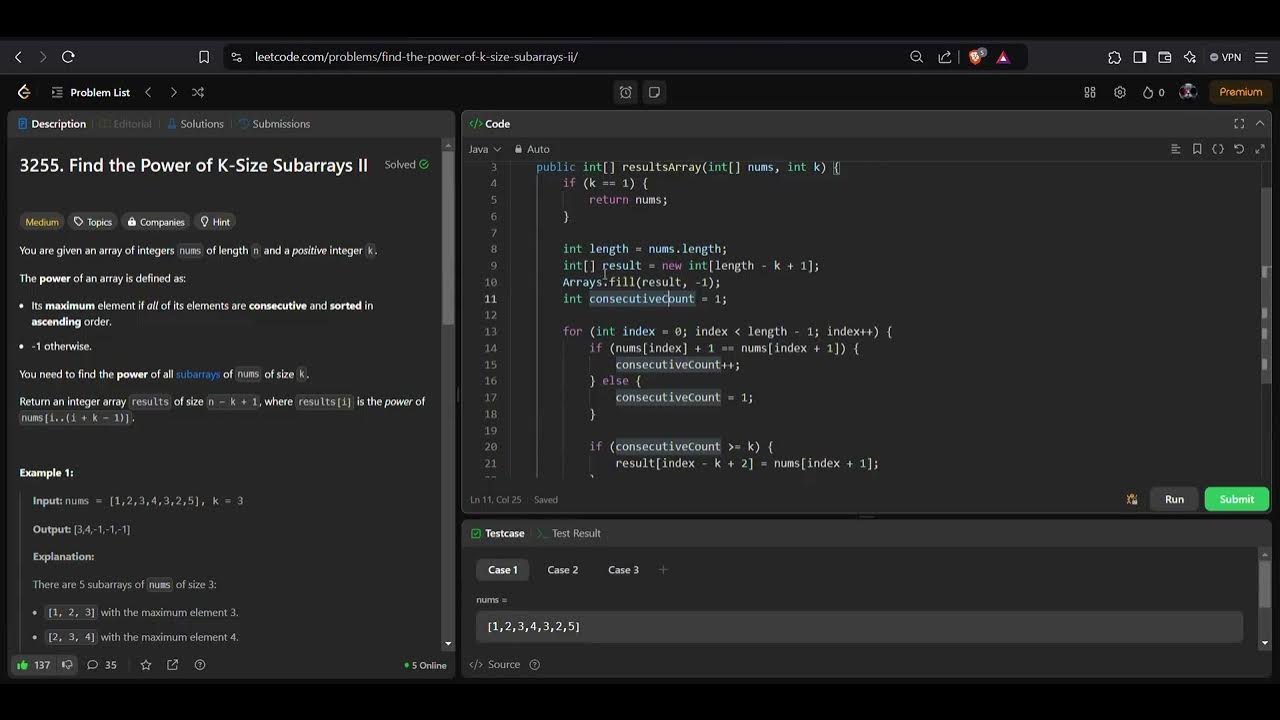 Find the Power of K Size Subarrays II - YouTube