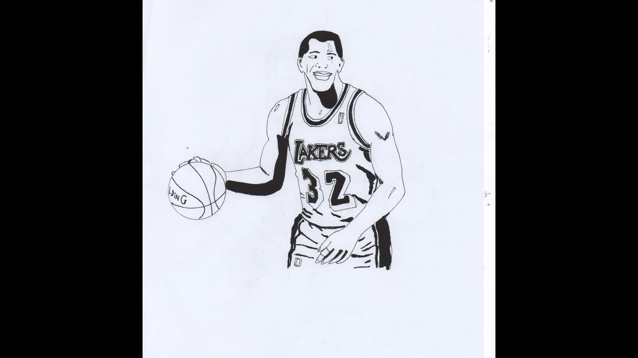 How to Draw"Magic"Johnson former basketball player, one of thegreatest ...