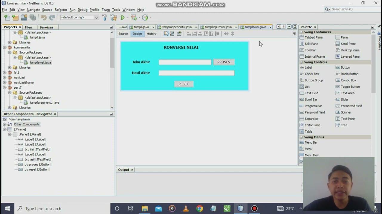 Tutorial Konversi Nilai Dari Angka ke Huruf dengan Perulangan IF ELSE | Java Netbeans - YouTube
