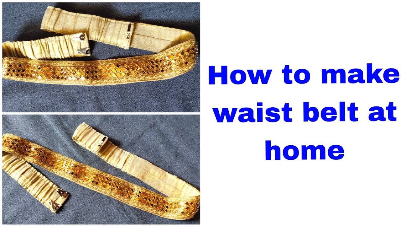 How to make waist belt at home //saree belt making at home#sewing #belt ...