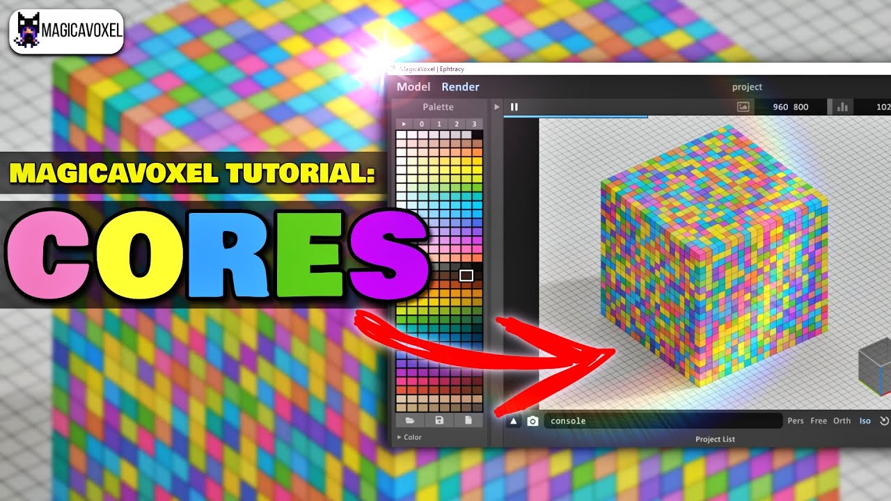 TUDO O QUE VOCÊ PRECISA SABER SOBRE CORES NO MAGICAVOXEL! 🔴🟠🟡🟢🔵🟣⚫⚪ ...