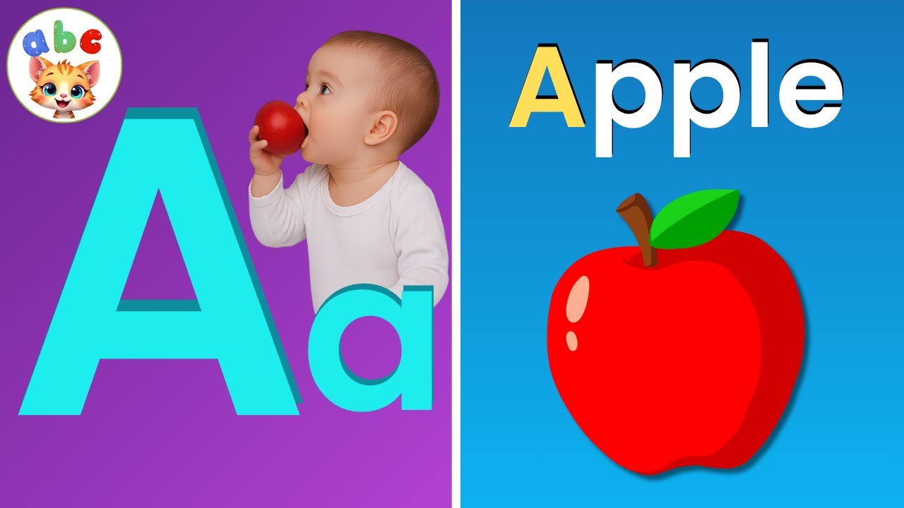Abc Phonics Song with TWO Words - A For Apple - ABC Alphabet Songs with ...