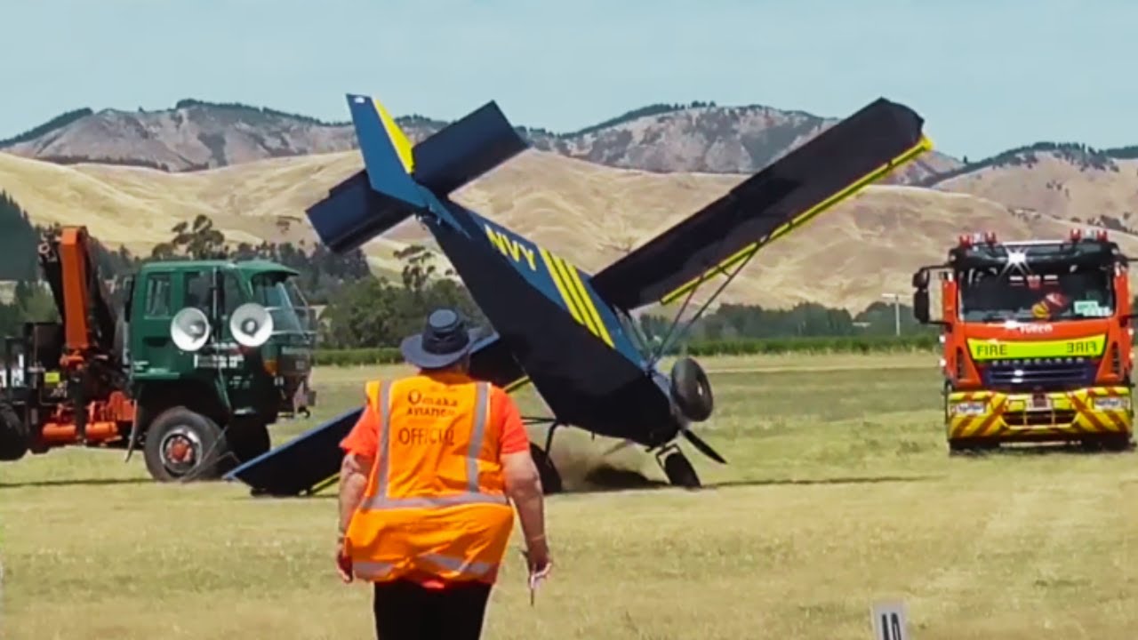 Airplane Flips Over - YouTube