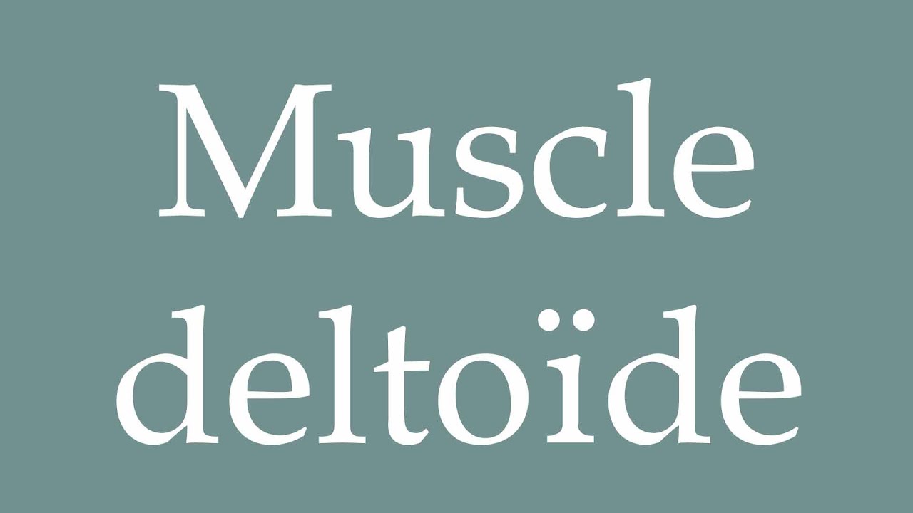How to Pronounce ''Muscle deltoïde'' (Deltoid muscle) Correctly in ...