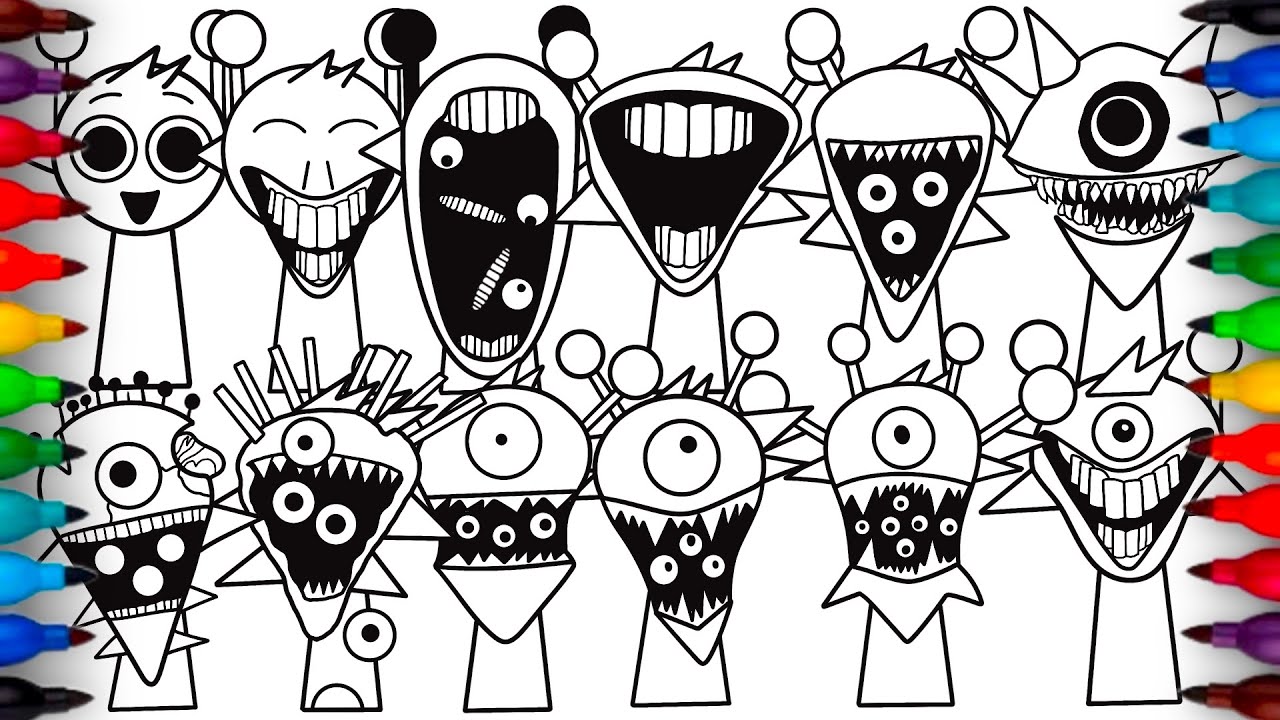 Incredibox Sprunki Coloring New Pages | How to COLOR SIMON Sprunki ...