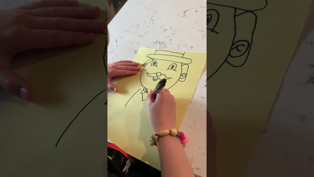 How to draw the Monopoly Man - YouTube