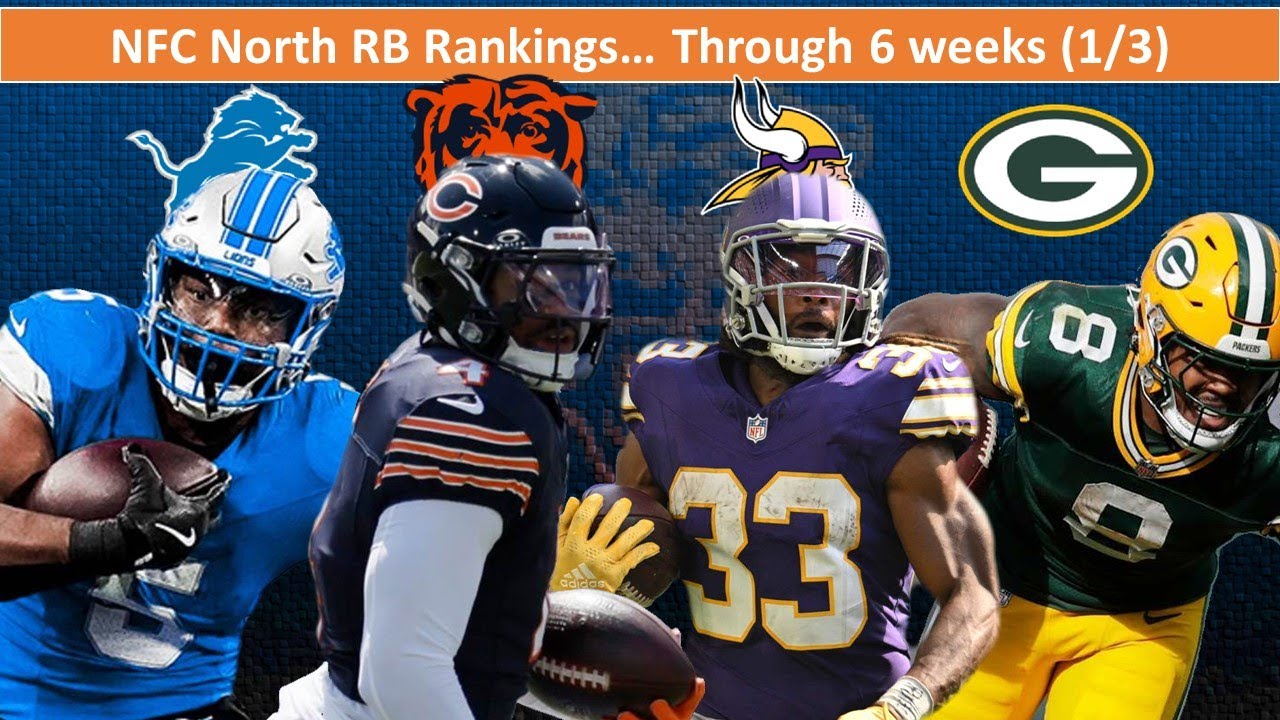 NFC North RB Rankings: Through 6 weeks - YouTube