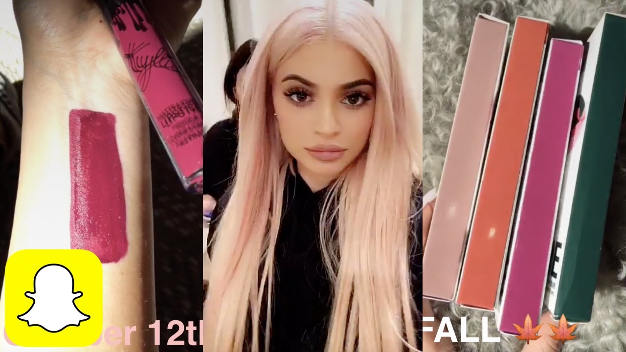 Kylie Jenner REVEALS FALL LIP KITS on Snapchat | Kylie Snaps - YouTube