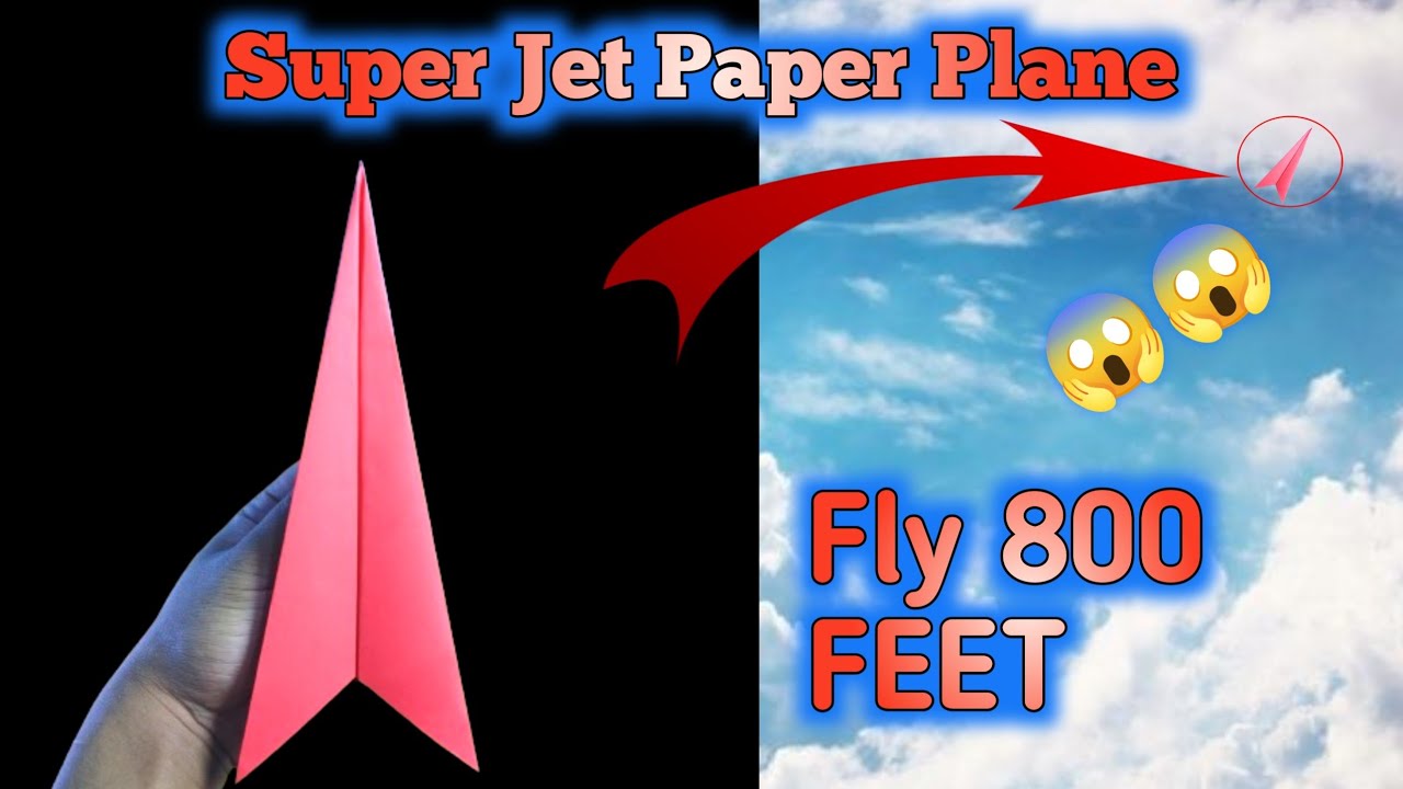 How to Make a Easy Paper Plane | Super Jet Paper Plane that fly 800 ...