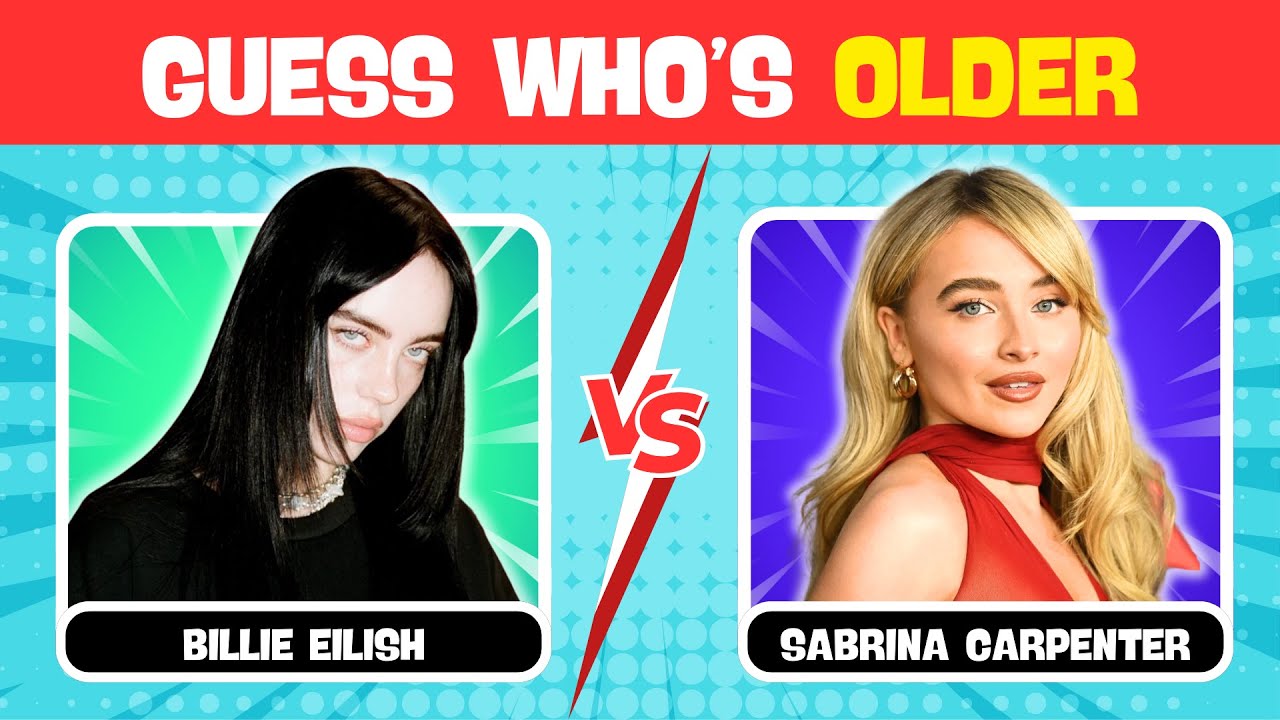 GUESS WHO'S OLDER - Celebrity Edition | We Quiz! - YouTube