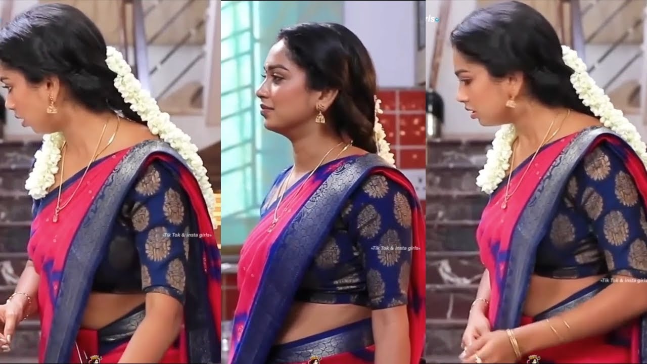Tamil Serial Actress Swathi Unseen Saree Iduppu - YouTube