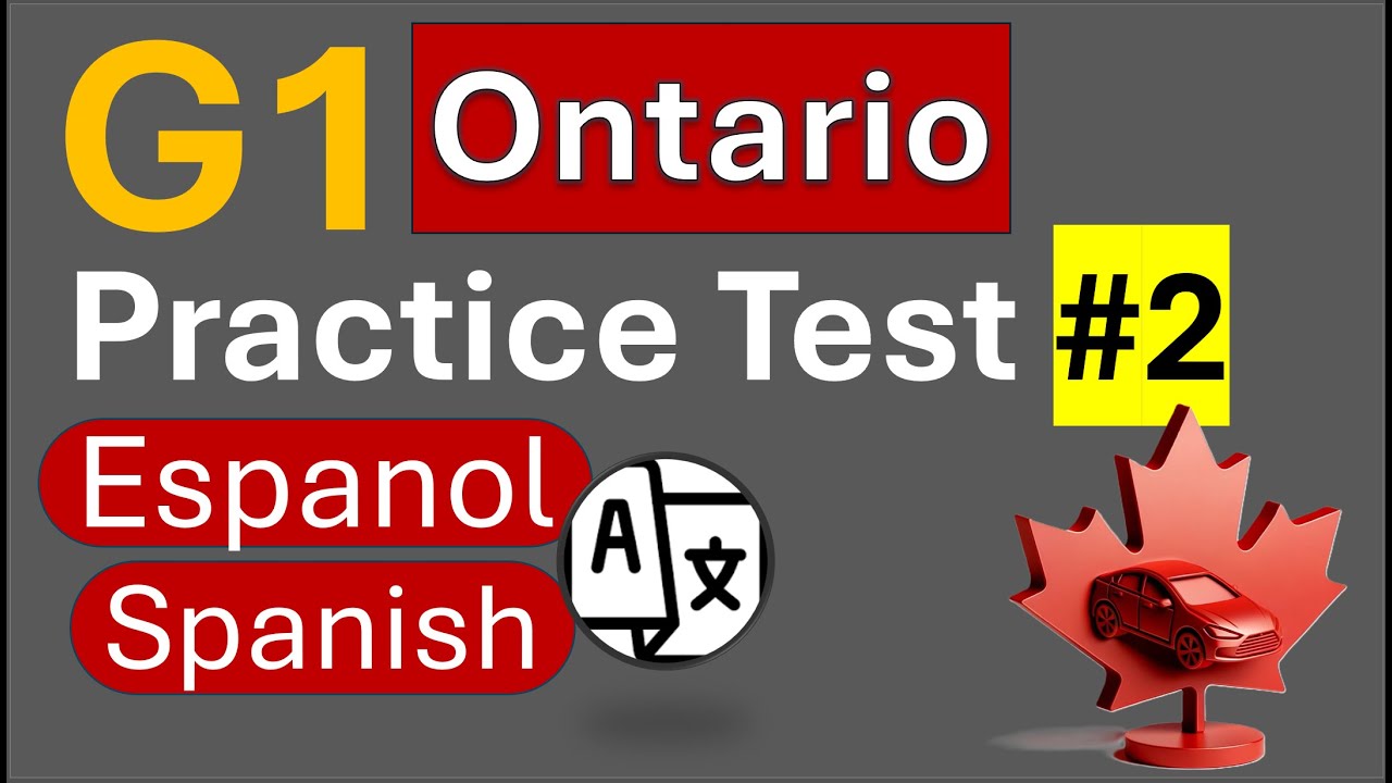 Test G1 Ontario en Español 2024 | Examen G1 de Ontario 30 Preguntas ...