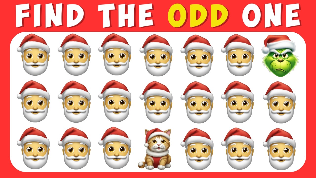 Find the ODD One Out - Christmas Edition 🎅☃️🎄 Emoji Quiz - YouTube