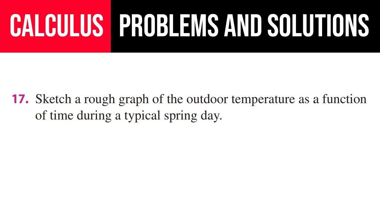 17. Sketch a rough graph of the outdoor temperature as a function of ...