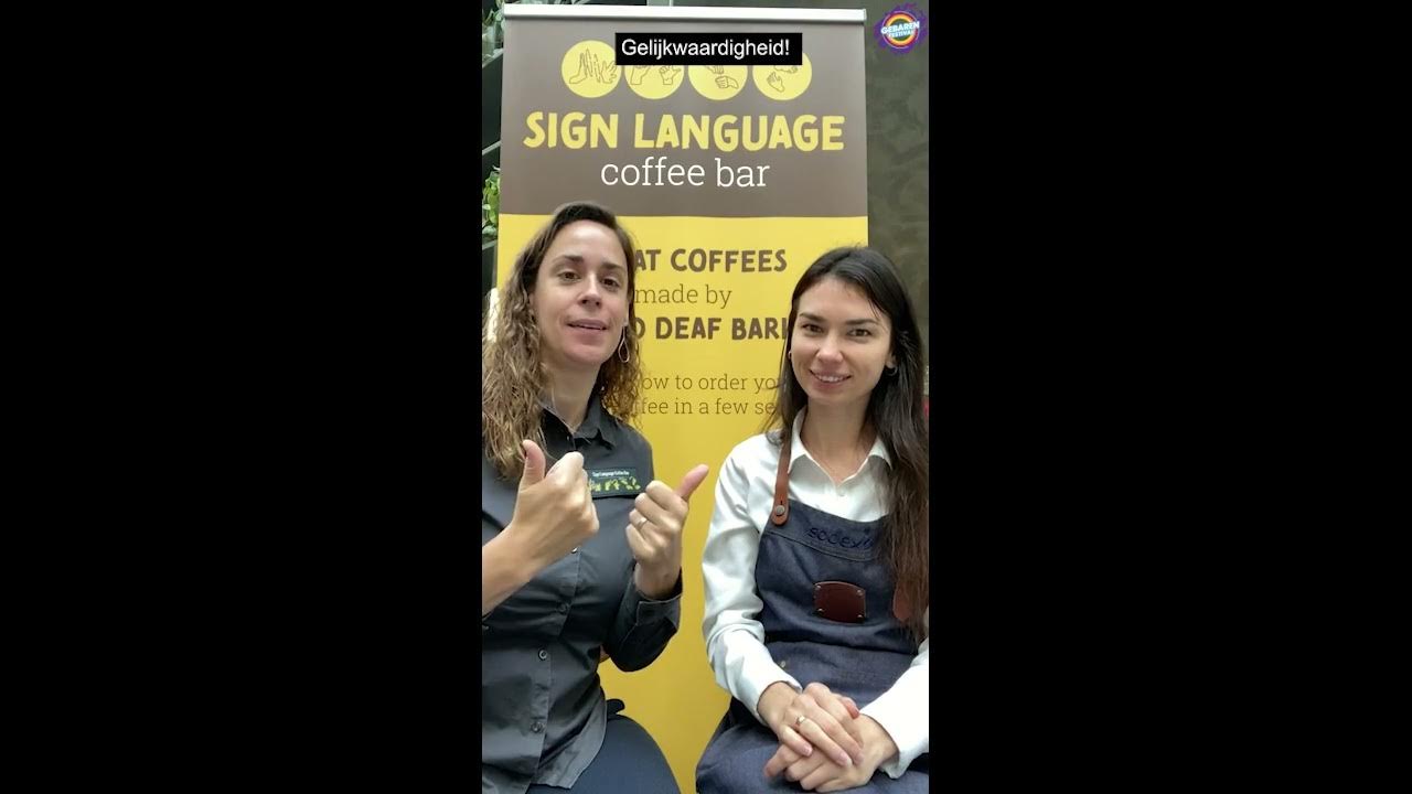 sign language coffee bar - YouTube
