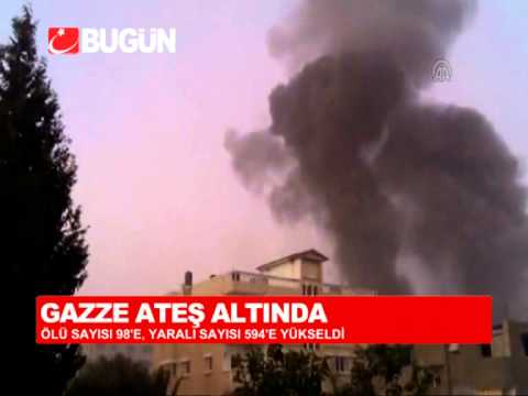 GAZZE ATEŞ ALTINDA: ÖLÜ SAYISI 100 YAKLAŞTI