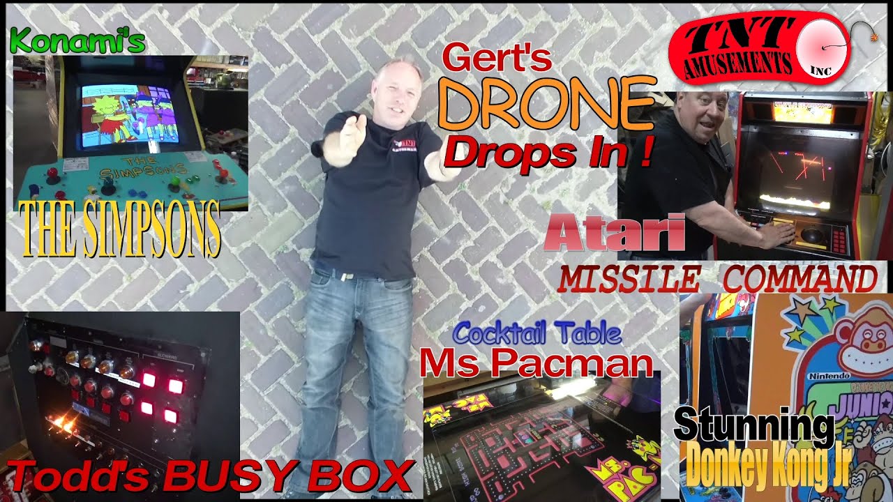 #994 MISSILE COMMAND-GALAGA-MS PACMAN-SIMPSONS-DK Jr_and DRONE! TNT Amusements - YouTube