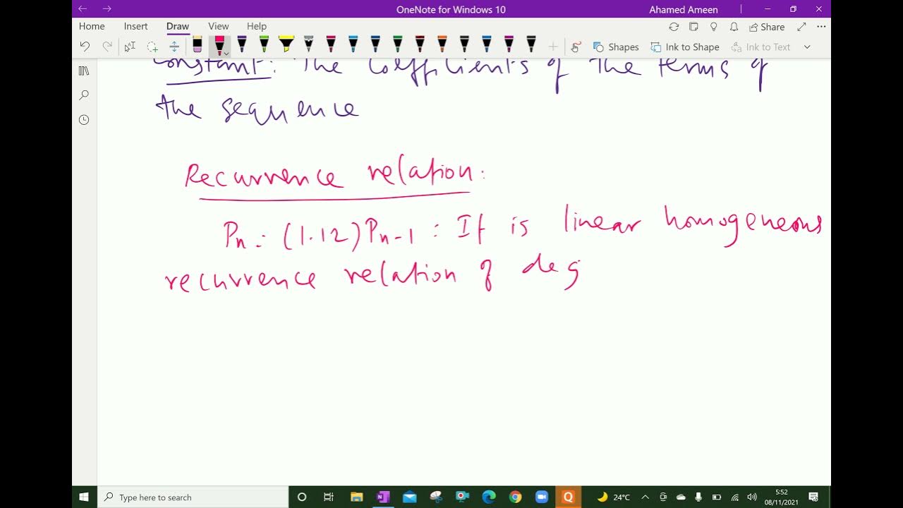 Discrete Mathematics: - ( Linear Recurrence Relation; Introduction ...