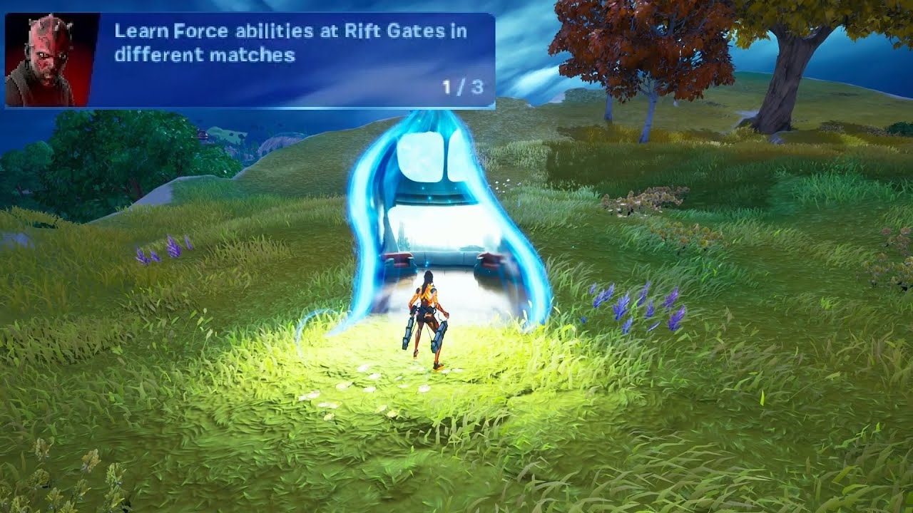 Learn force abilities at Rift Gates in different matches Fortnite - YouTube