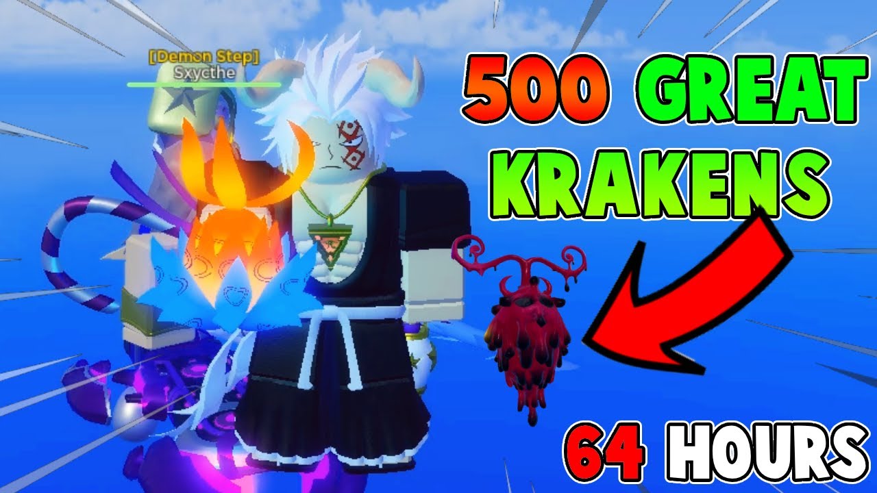 [GPO] What 500+ Great Kraken During 4x Logia Looks Like... - YouTube