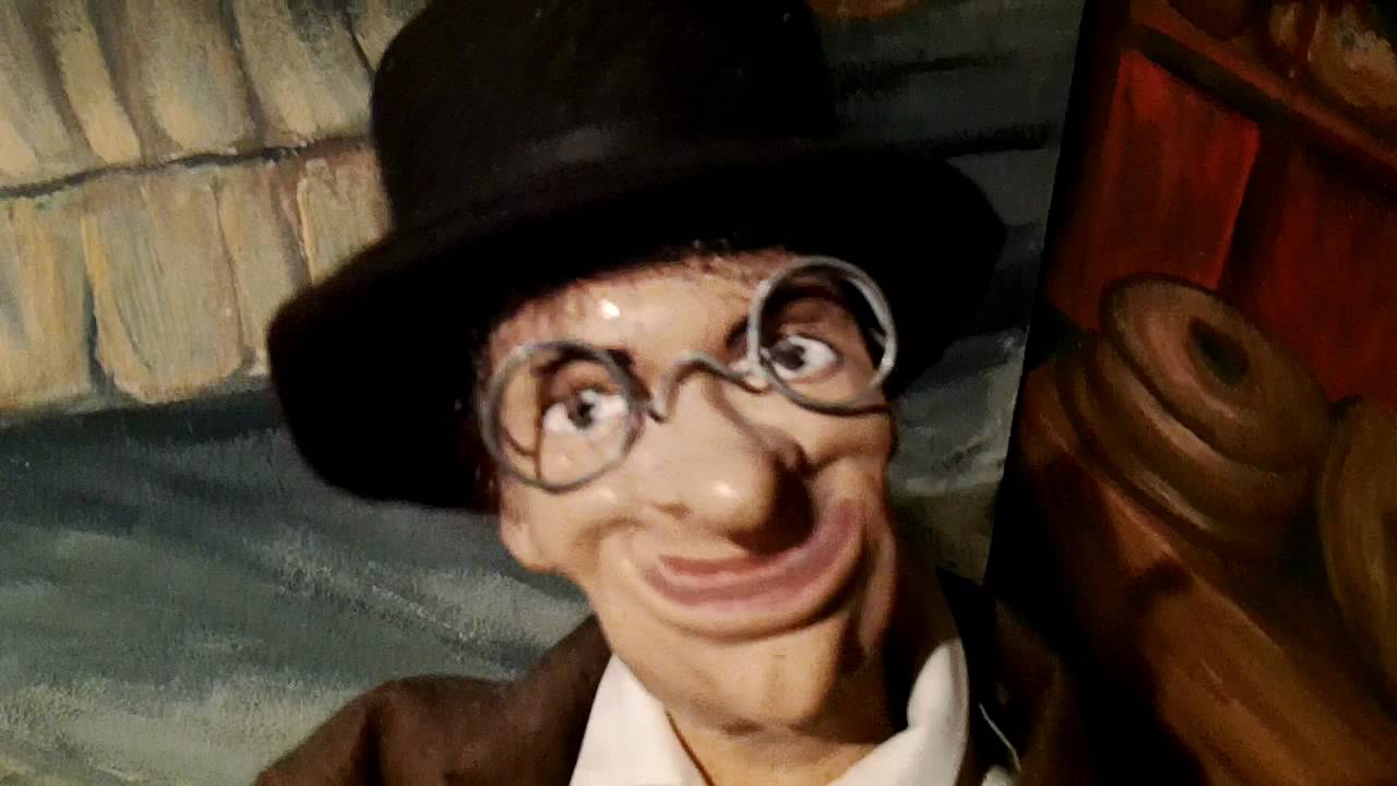 Funny looking man puppet in Museum of Animated Puppets in Lyon - YouTube