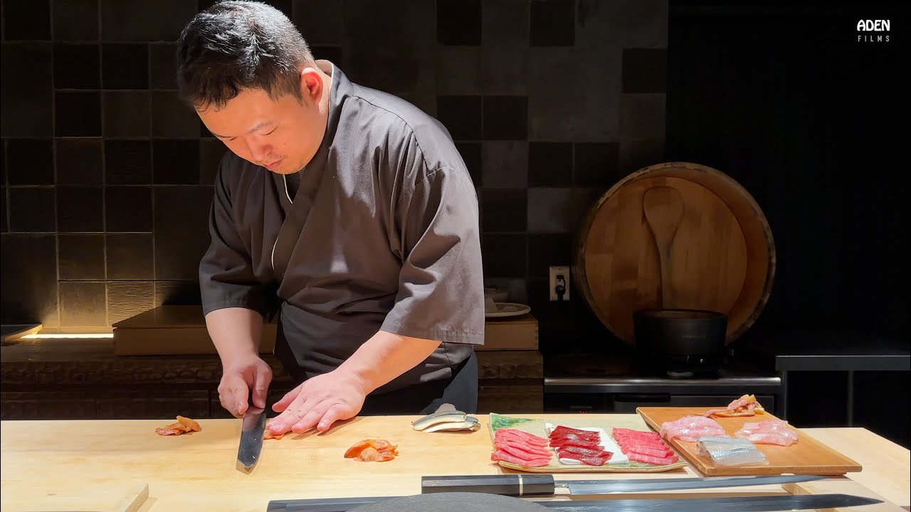 $220 Sushi Dinner in Tokyo - The Master of Fermented Sushi - YouTube
