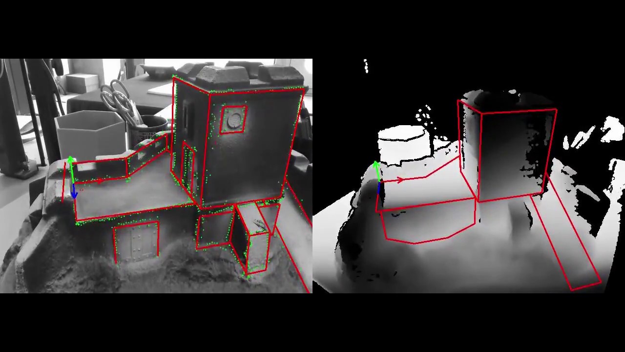 Model-based tracking combining moving edges and dense depth information ...