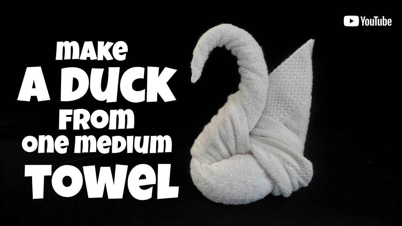 how to make towel animal duck - YouTube