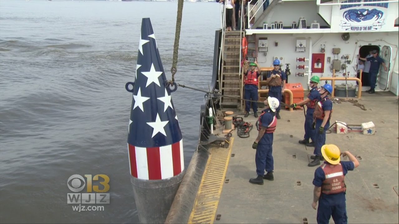 Historic Francis Scott Key Buoy Placed For Season - YouTube
