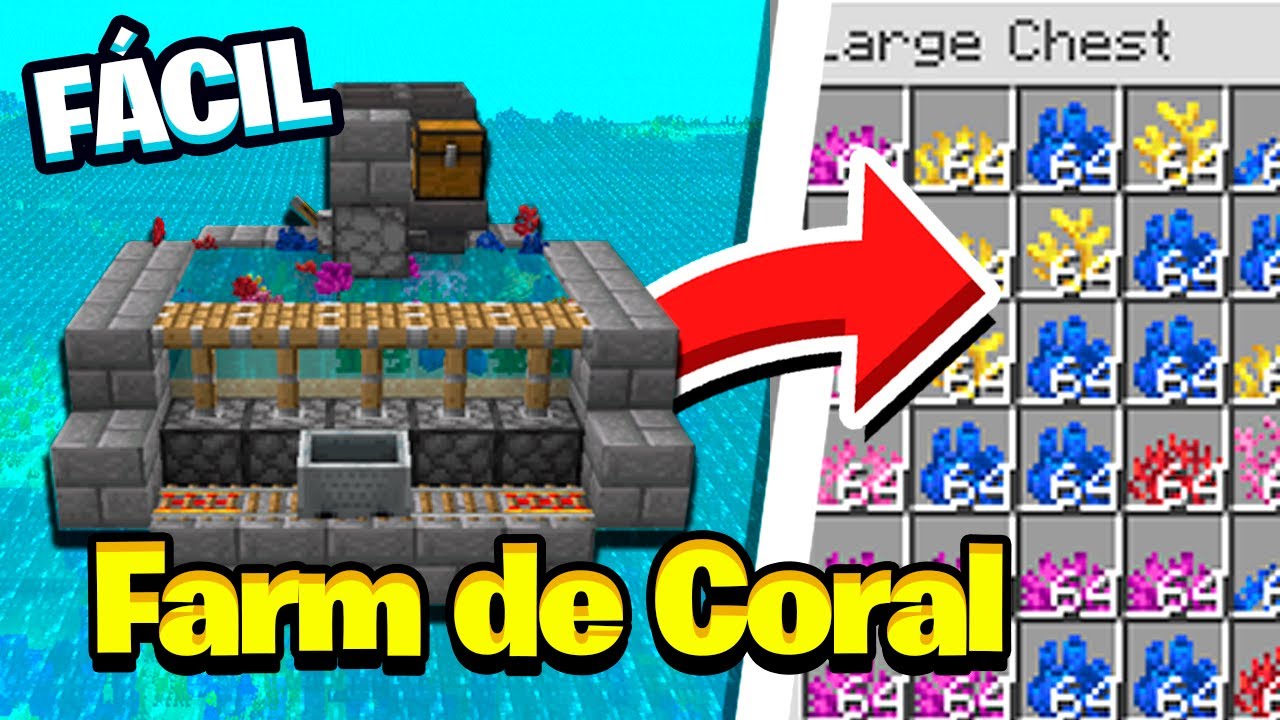 FARM de CORAL FÁCIL - Minecraft 1.20 - YouTube