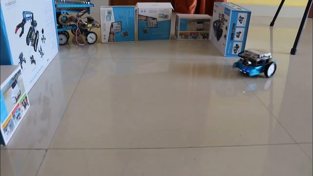 mBot Obstacle Avoidance with code - YouTube