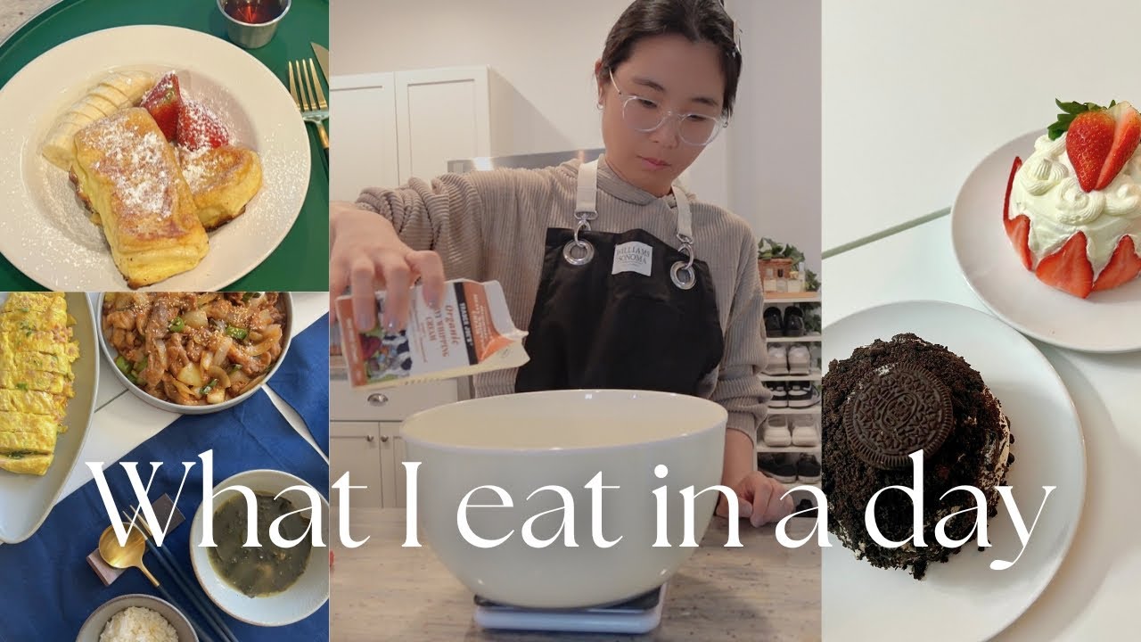 What I eat in a day (cooking + baking all day for husband's birthday 🎂 ...